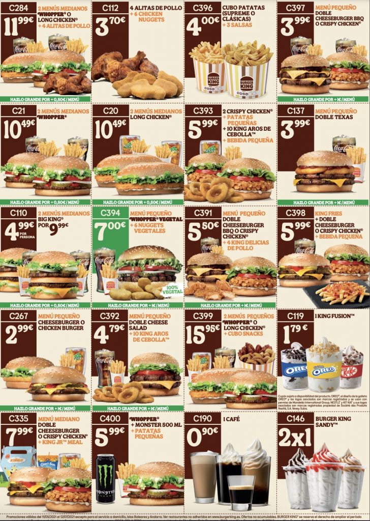 Cupones y Ofertas Burger King ® y Auto King (Actualizado 2021)