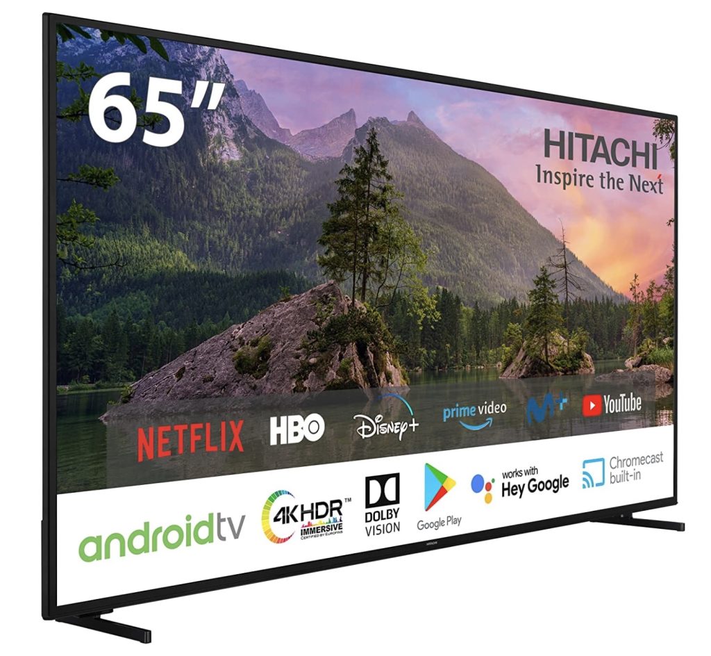 Black Friday Amazon! TV Hitachi 4K Android TV HDR 65" a 399€